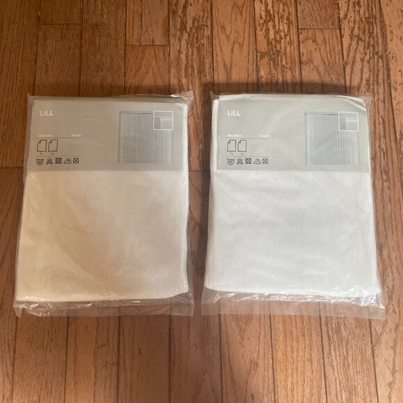 IKEA | Accents | Ikea Lill Sheer White Curtains 2 Packs 4 Panels Each ...